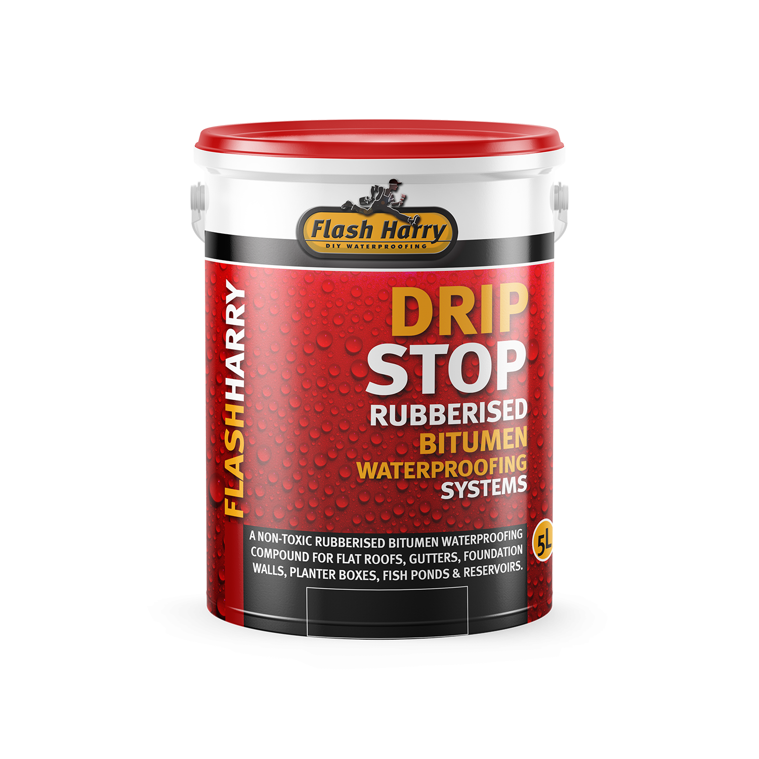Flash Harry Drip Stop Fibre Rubberised Bitumen Waterproofing 5Lt ...