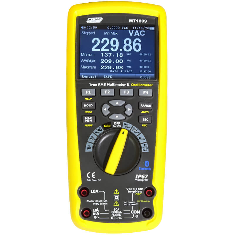 Multimeter 1500V True RMS Bluetooth and Oscilloscope IP67 MT1009 ...